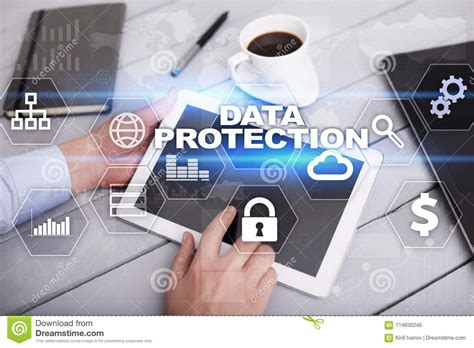 Data Protection Cyber Security Information Safety And Encryption Internet Technology And