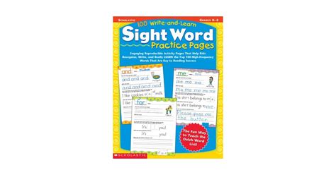 100 Write And Learn Sight Word Practice Pages Engaging Reproducible