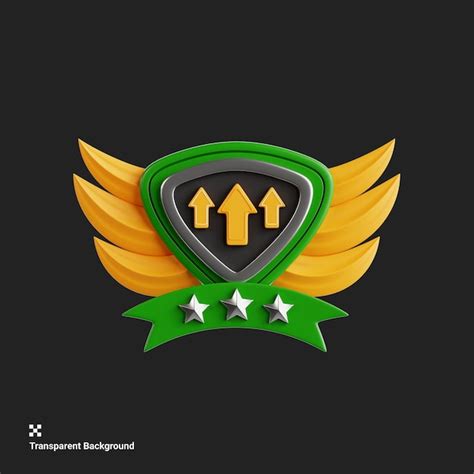 Premium Psd Level Up Arrow 3d Illustration For Game Asset