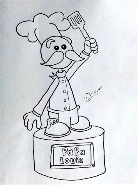 Papa Louie Statue By Fcosg On Deviantart