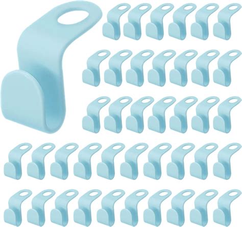 40 Pcs Plastic Clothes Hanger Connector Hooks For Wardrobe Cabinets