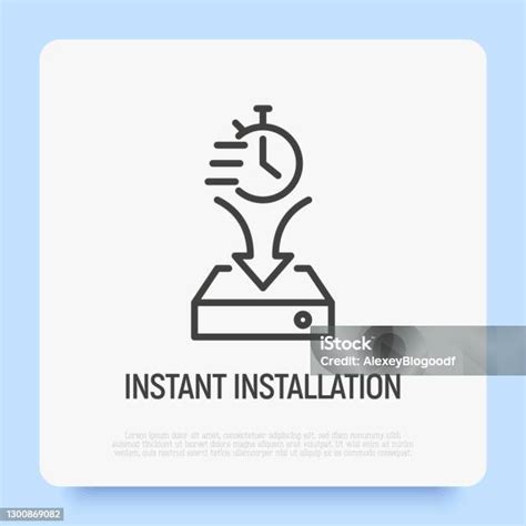 instant installation game on console thin line icon vector illustration