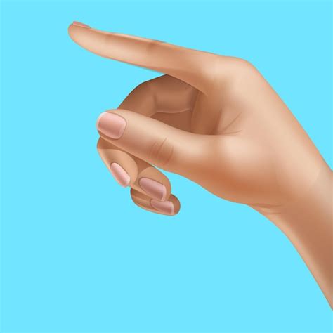 Premium Vector Woman Hand Pointing Isolated On White