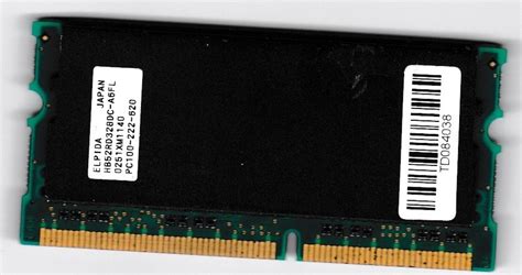 Yahooオークション ノート用メモリー Elpida製 Pc100 144pin 256mb