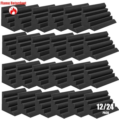 스튜디오 어쿠스틱 폼베이스 트랩 코너 폼 12x12x24cm 12 24 팩 홈 시어터 천장 코너 사운드 처리 지연제