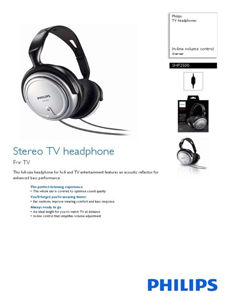 PHILIPS Shp2500 | PDF | Headphones | Signal Processing