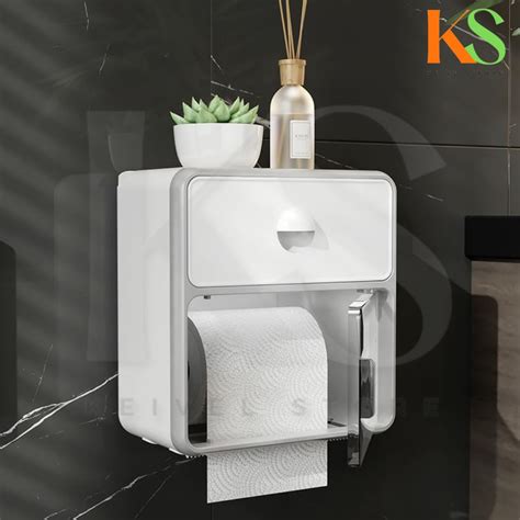 Jual Tempat Tissue Kamar Mandi Toilet Rak Tisu Gantung Minimalis Shopee Indonesia