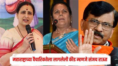 संजय राऊत ही महाराष्ट्राच्या वैचारिकतेला लागलेली कीड चित्रा वाघ यांचा