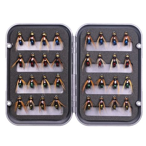 Fly Fishing Flies Kit Artificial Bait Nymph Scud Fly Bug Worm Trout