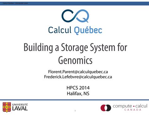 hpcs2014 building a storage system for genomics pdf data storage