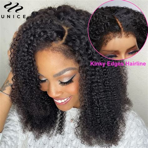 Unice-Hair-Ventilated-Realistic-Kinky-Edges-Wig-13x4-Lace-Front-Wig ...
