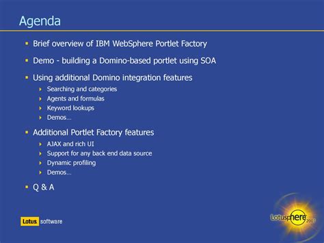Integrating IBM Lotus Domino Into Your Portlets With IBM WebSphere