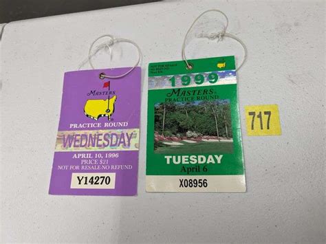 1996 1999 Masters Practice Badges South Auction