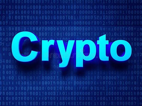 Crypto Word On A Binary Code Background Stock Image Image Of Font
