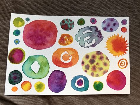 Watercolor Blobs Drawing By Angela Martini Doodle Addicts
