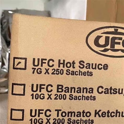 Hot Sauce Ufc Sachet 7grams 250pcs Per Box Lazada Ph