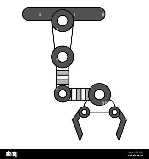 Isolated Robotic Arm Assembly Line Concept Vector Stock Vector Image