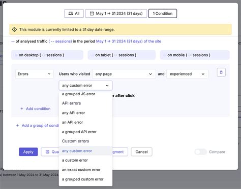 How To View And Analyze Custom Errors Contentsquare Help Center