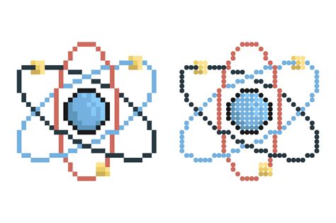 Pixel Icon Atom Electrons Revolve Arou Graphic By Rnko · Creative Fabrica