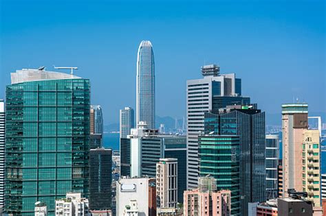 도시 공중 고층 빌딩이있는 스카이 라인 홍콩 사무실용 빌딩에 대한 스톡 사진 및 기타 이미지 사무실용 빌딩 완차이 0명