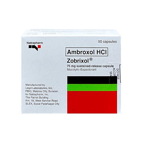 Zobrixol Ambroxol Hydrochloride 75mg Sustained Release Capsule 1s