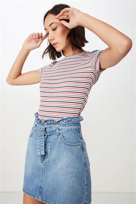 Paperbag Denim Skirt 90s Blue Factorie Skirts