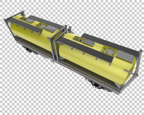 투명 한 배경 3d 렌더링 그림에 고립 된 기차 유조선 프리미엄 Psd 파일