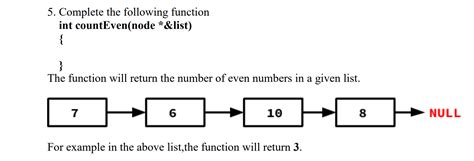 Solved Using C With Singly Linked List Solve The Chegg