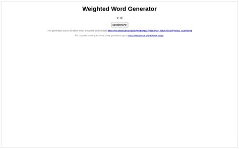 Weighted Word Generator