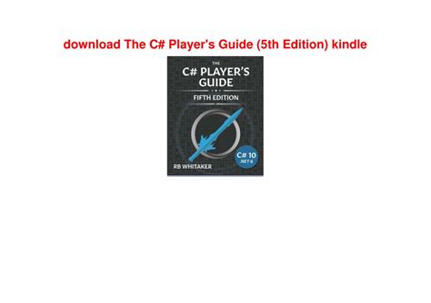 ppt download the c player s guide 5th edition kindle powerpoint