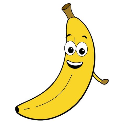 Банановый векторный иллюстрационный мультфильм Премиум Ai сгенерированный вектор