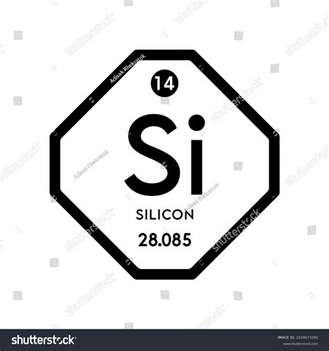 Silicon Icon Chemical Elements Formulas Atomic Stock Vector Royalty Free 2224673295 Shutterstock