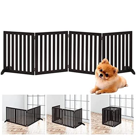 Iimono117 木製 ペットゲート パーテーション 高さ60 最大幅202㎝ 置くだけ ペットフェンス 犬 猫 折り式バリア