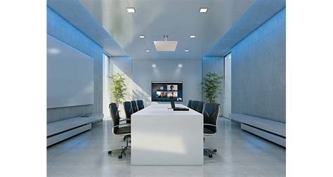 Clearone Beamforming Ceiling Microphone Array Shelly Lighting