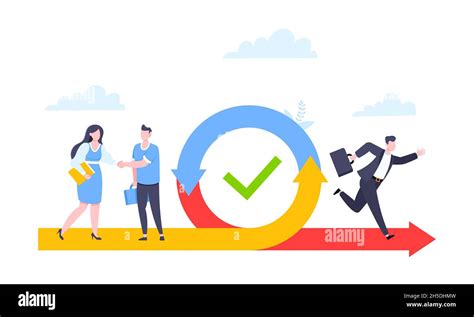 Agile Development Methodology Business Concept Flat Style Design Vector Illustration Stock