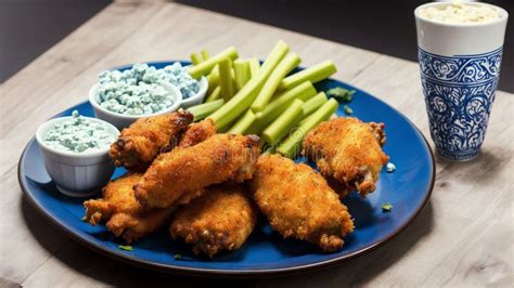 Spicy Buffalo Chicken Wings With Blue Cheese Dressingai Generated