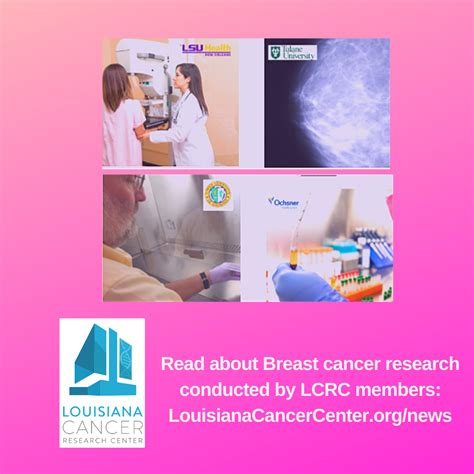 Lcrc Institutions Make Advances In Breast Cancer Research Louisiana