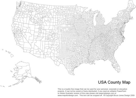Us Printable County Maps Royalty Free Map County Map World Map Outline