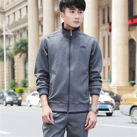 春季中老年运动套装男休闲运动装男春秋两件套运动服装男士运动服虎窝淘