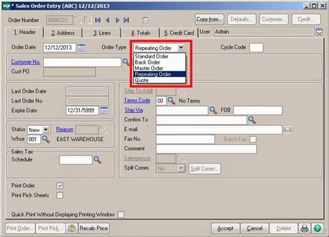 How To Set Up A Sage 100 Recurring Sales Order