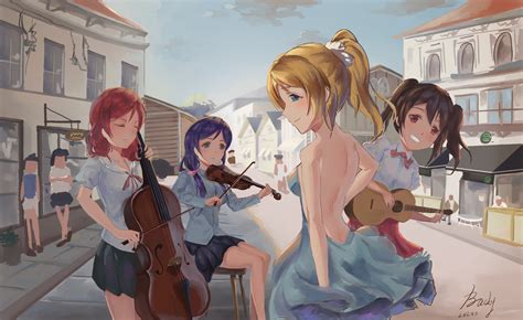 Wallpaper Love Live Anime Girls Ayase Eli Nishikino Maki Yazawa