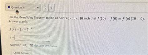 Solved Use The Mean Value Theorem To Find All Points Chegg