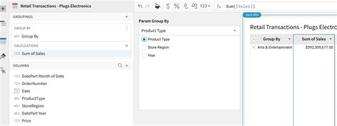 How To Create Dynamic Table Grouping Using Parameter Control Sigma Formulas And Functions