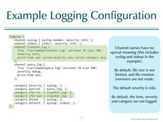 BIND 9 Logging Best Practices PPT