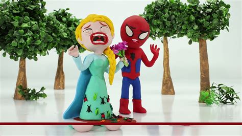 Impresión Camisa Tentación Spiderman Y Elsa Plastilina Miniatura