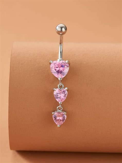 Copper Rhinestone Decor Navel Belly Ring For Women And Men Punk Piercing A Fashionable Body