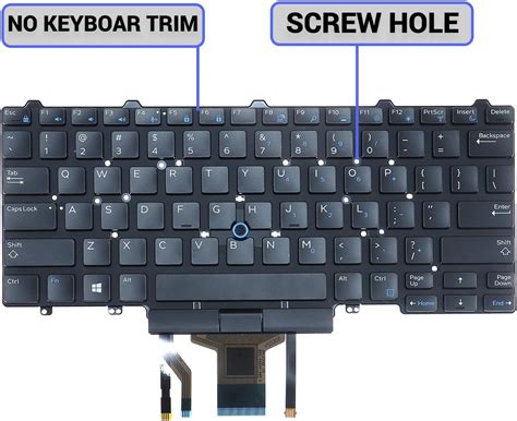 Laptop Keyboard Backlit No Keyboard Trim Replacement Keyboard Compatible With DELL Latitude
