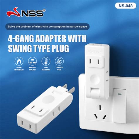 Gang Adapter With Swing Type Plug Adapter Outlet Adapter Socket Adaptor NS Lazada PH