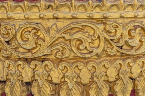 Myanmar Style Ornament Pattern Background Stock Image Image Of