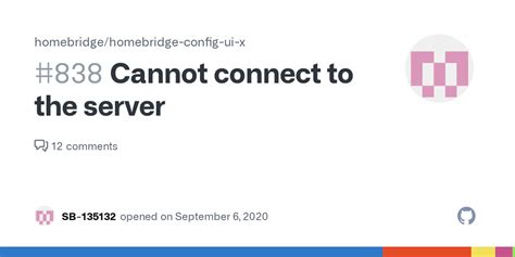 cannot connect to the server · issue 838 · homebridge homebridge